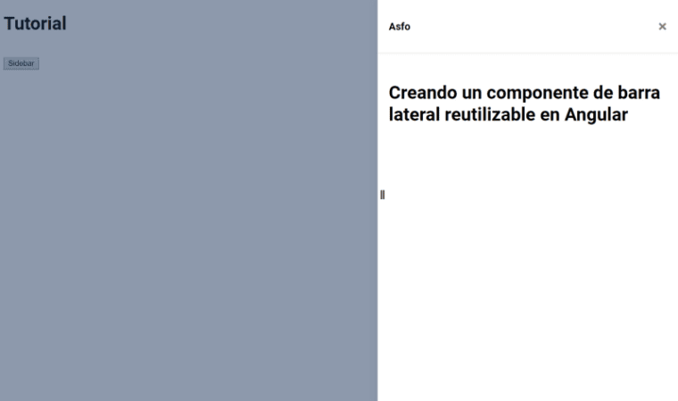 Creando un componente de barra lateral (sidebar) reutilizable en Angular - Asfo Development