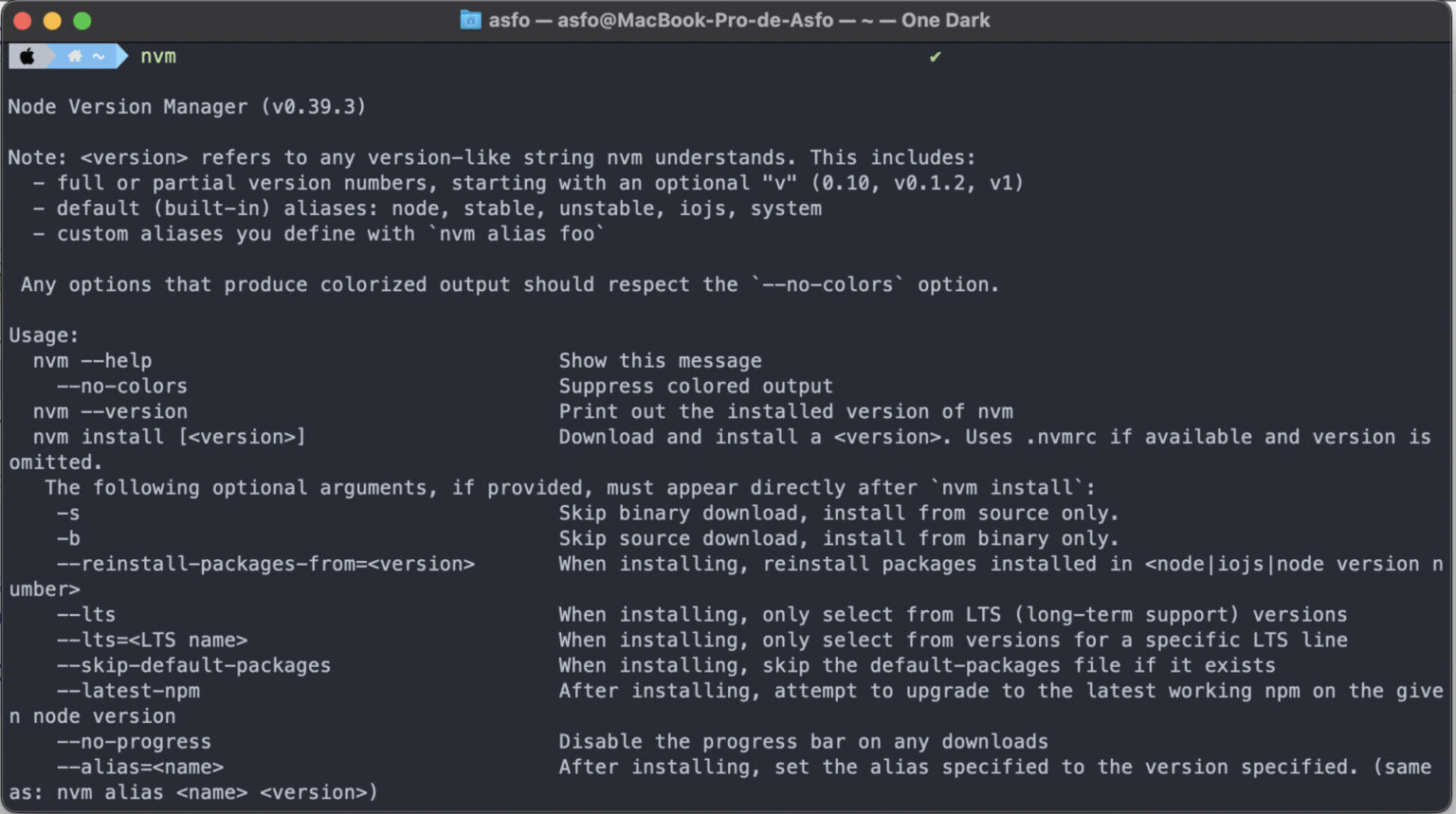 Cómo manejar la NVM en Linux, Mac y Windows - Asfo Development